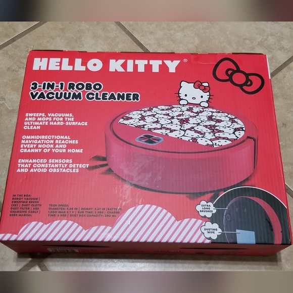 Sanrio | Other | Sanrio Hello Kitty 3in Robot Vacuum Cleaner Red | Poshmark